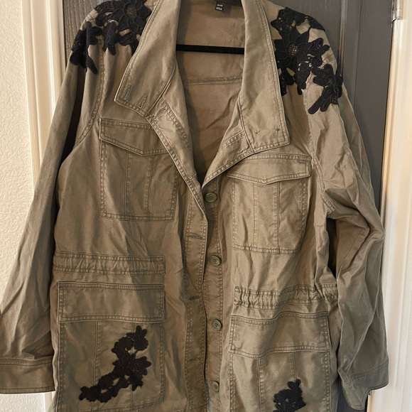 Lane Bryant | Jackets & Coats | Lane Bryant Utility Jacket In Olive ...